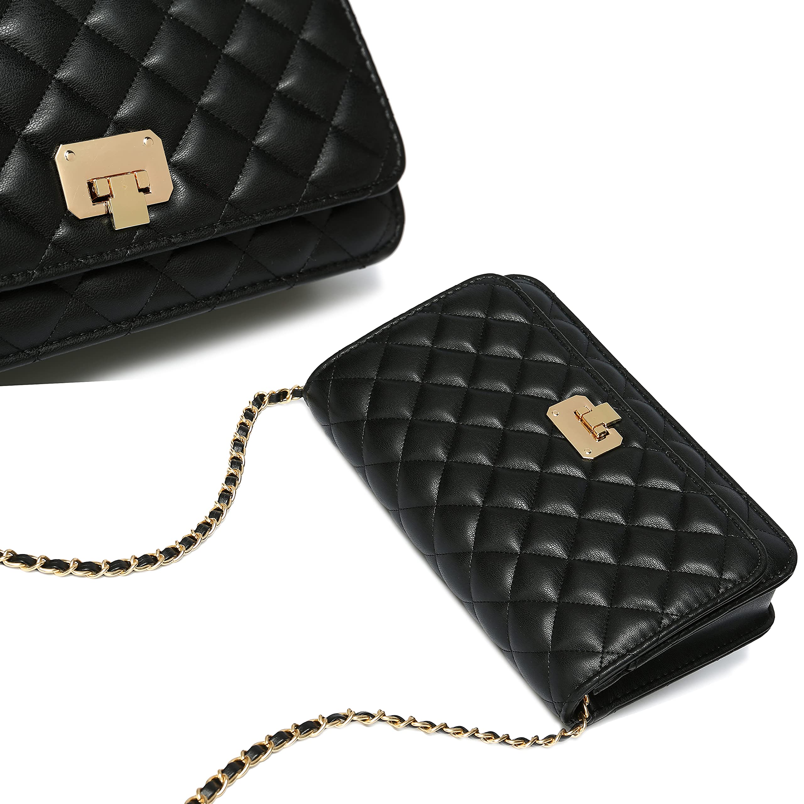 Time Pawnshop Women Shoulder Bag Quilted Crossbody Purse Designer Lattice Leather Chain Bag