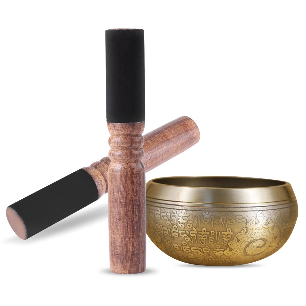 Singing Bowl Striker, 1Pc Tibetan Singing Bowl Wood Mallet Striker Wooden Stick Article for Meditation Chakra Healing Prayer Yoga and Mindfulness