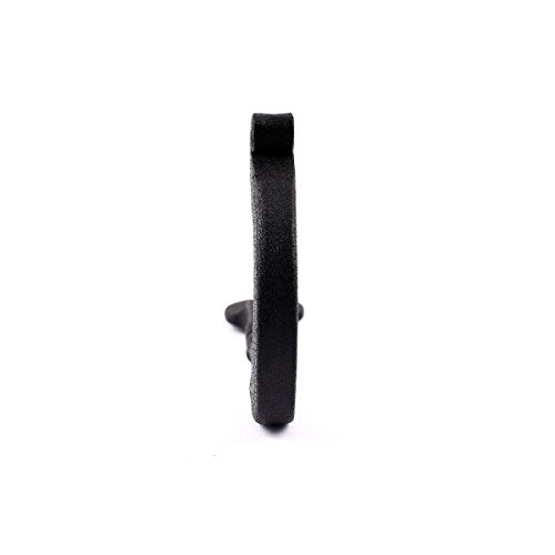 Renovators Supply Bathroom Hooks 3.5 in. Black Wrought Iron Wall Mount Hooks for Hanging Robe, Towel, Hat, or Jewellery with Mounting Hardware