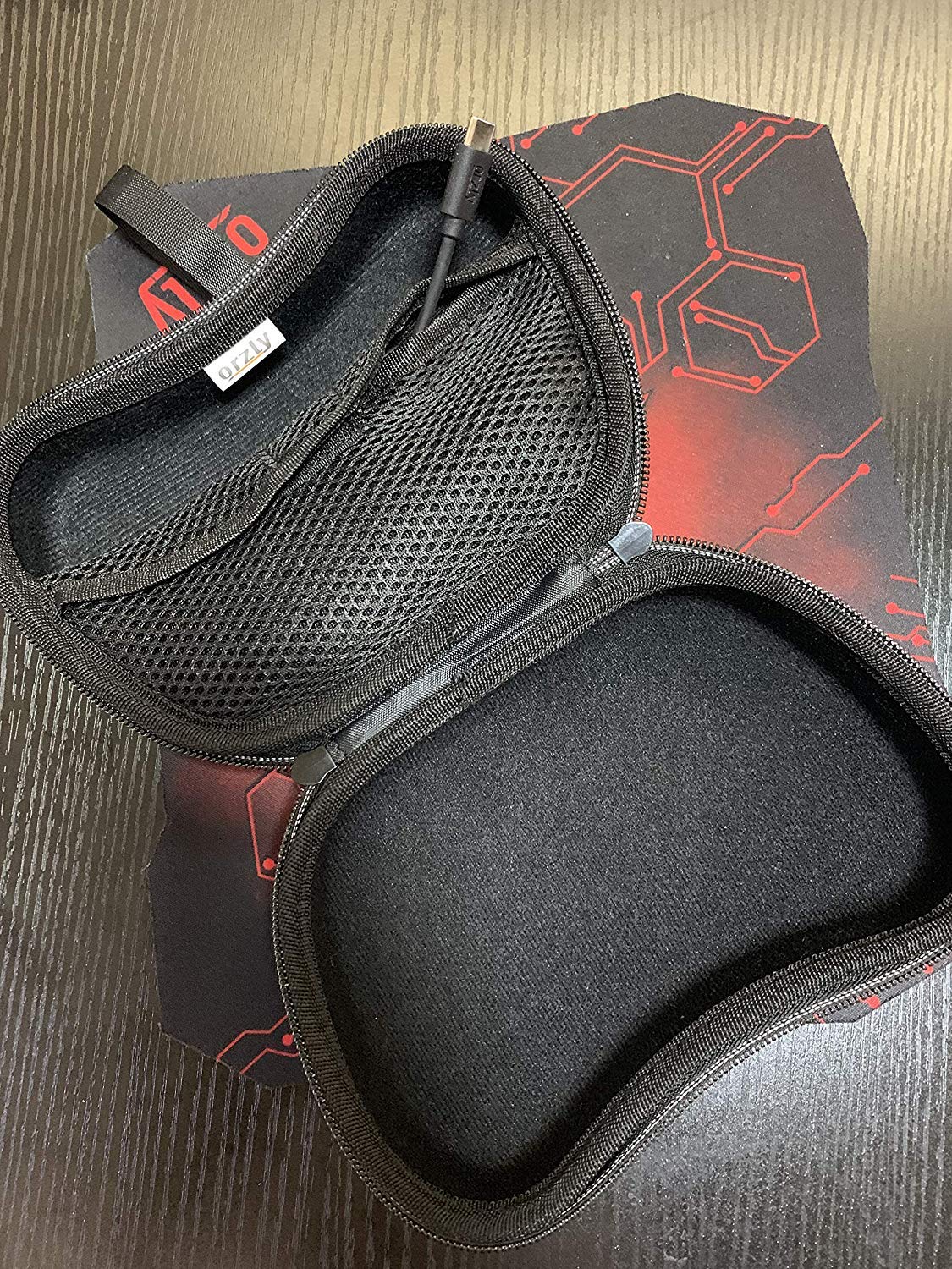 Orzly Case for Google Stadia Controller - Protective Case with Internal Storage Pocket for Charging Cable
