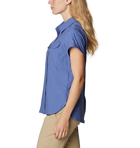 Columbia Women's Plus Size Silver Ridge Lite Short Sleeve, Velvet Cove, 1X