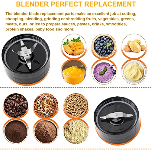 Replacement Parts Compatible with 250W Magic Bullet β Premium Set of Blender Replacement Accessories with Mono-Wing and Cross Blade Replacement, Rubber O-Ring Sealing Gaskets