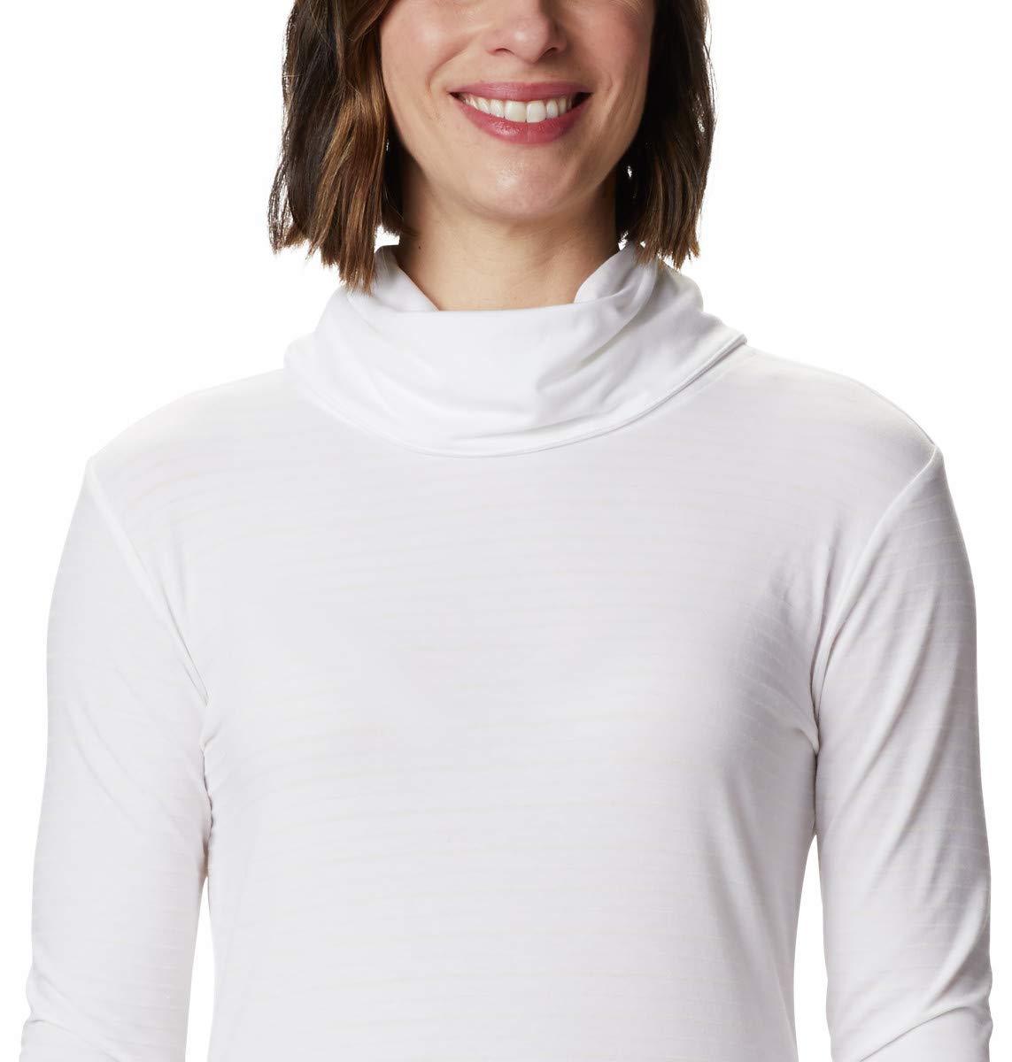 Columbia Women's Essential Elements Striped Long Sleeve Shirt, White Stripe, Medium
