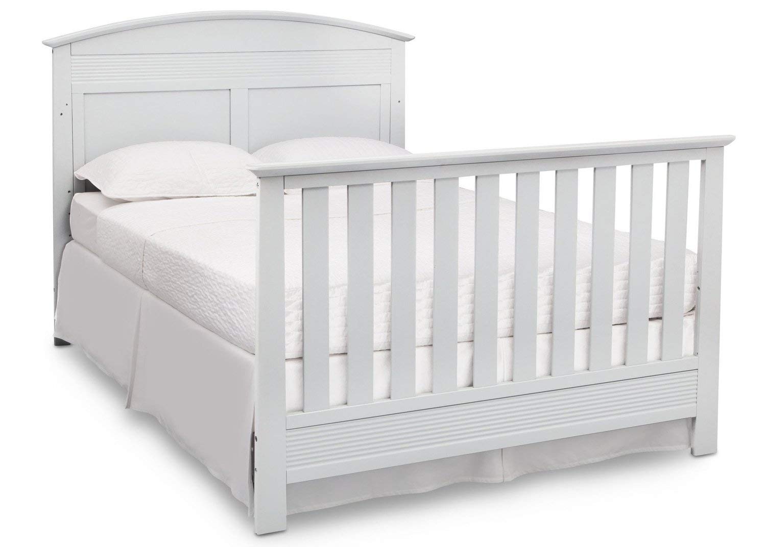 CC KITS Full-Size Conversion Kit Bed Rails for Serta Aberdeen, Adelaide, Ashland, Banbury, Barrett, Bethpage, Fairmont, Fall River, Fernwood & Mid-Century Modern Lifestyle 4-in-1 Cribs (Bianca White)