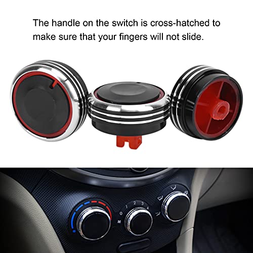 DAUERHAFT AC Controller Switch, AC Controller Knob Practical Cross‑Hatched Handle for Rena 2010‑2016 to Accurately Meet Your Demands.(Black)