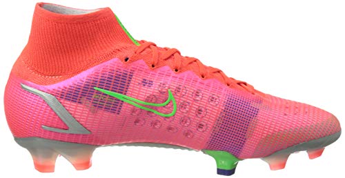 NIKE Unisex Superfly 8 Elite FG Soccer Shoe, BRT Crimson MTLC Silver Indigo Burst White Rage Green, 12 US Men