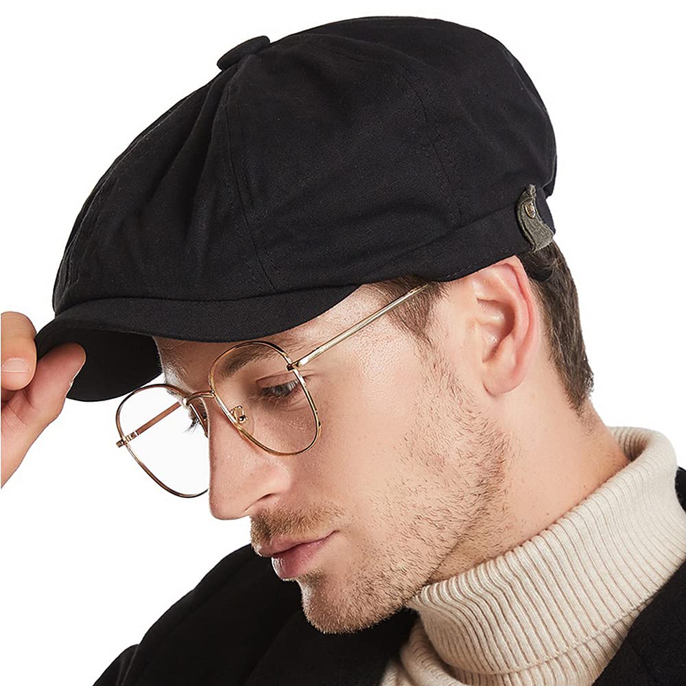 CLAPE Ivy Cabbie Cap Peaky Newsboy Hunting Beret Flat Herringbone Ascot Octagonal Sun Hat Baker Boy Beret Gatsby Golf Cap Classic Driving Hat
