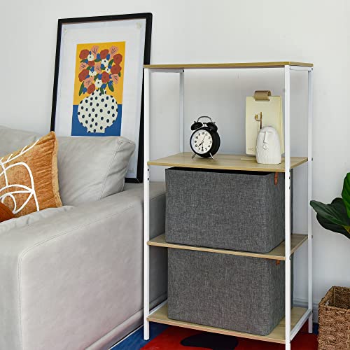GRANNY SAYS Bundle of 2-Pack Storage Bins with Sturdy Frame & 2-Pack Wardrobe Storage Boxes