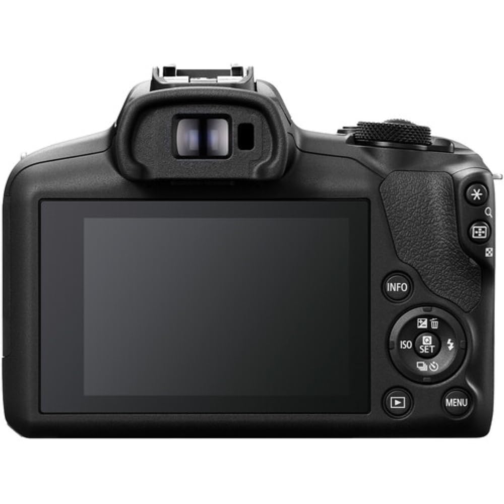 Canon EOS R100 Mirrorless Camera with 18-45mm Lens Bundled with 64GB Memory Card + 49mm UV Filter + Microfiber Cleaning Cloth + Digital Camera Case (5 Items)