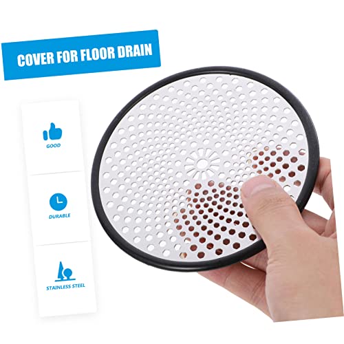 FPVAWKBL Stainless Steel Floor Drain Cover Hair Sink Kitchen Sink Strainer Shower Drain Cover Sink Drain Cover Bathtub Drain Protector Stainless Hair Catcher Bathroom Drain Covers Filter, Silverx5pcs