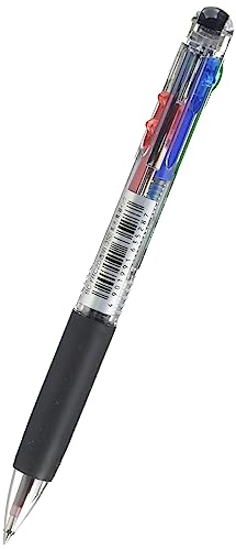 Tombow 4 Colors Ballpoint Pen, Reporter 4, Black, Red, Blue, Green, Transparent Body (BC-FRC20)