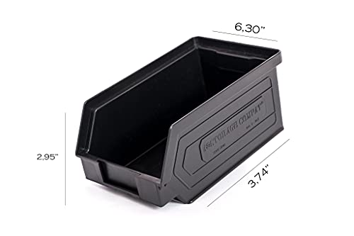 Storage Compat 50-Pack Small Storage Bin | Wall Mount Storage, Hanging and Stacking Bin, Freestanding | 7β x 4β x 3β Plastic Container | Green | Zeus 1PLZ02