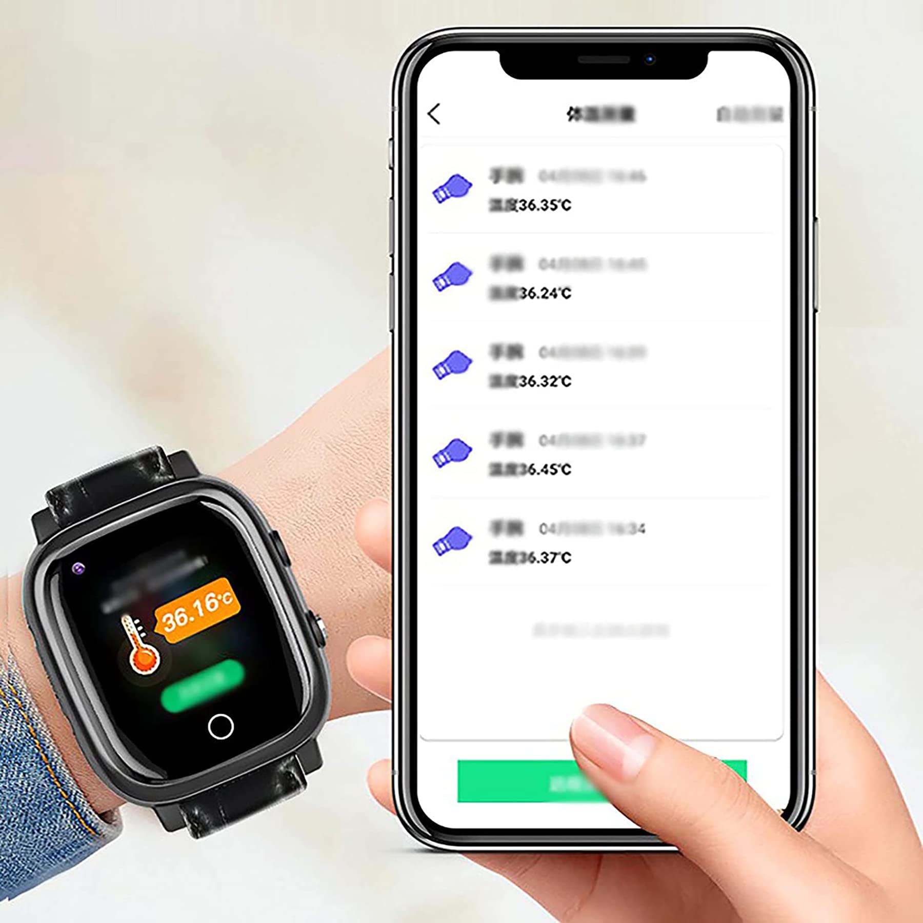 CRADZZA Smart watch with fall detection The elderly men and women for dementia with text messages and calls iOS and Android