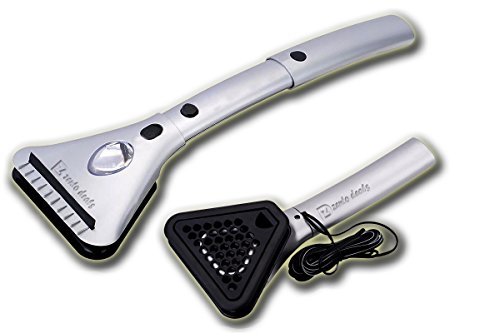Zento Deals Heated Car Window Snow/Ice Scraper with Light - Extendable 12V LED Light with 15.8 feet Long Cord