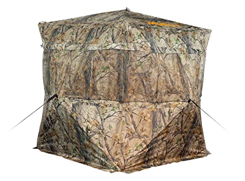 Muddy Hunting Outdoors Water Resistant Black Backed 3-Person Easy Set Up VS360 Ground Blind - Epic Camo