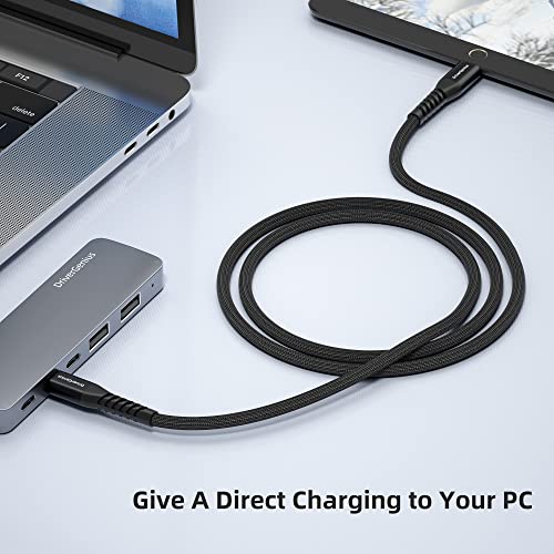 DriverGenius USB4 40Gbps USB C to C Cable 6ft - 8K 60Hz Display (DP-Alt Mode), 240W Power Delivery - Compatible with Windows 11, macOS 14 Sonoma (UC240-40G)
