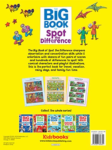 The Big Book of Spot the Difference-Packed with Comical Characters and Playful Illustrations, a Fun Way to Sharpen Observation and Concentration Skills in Kids of all Ages (Big Books)