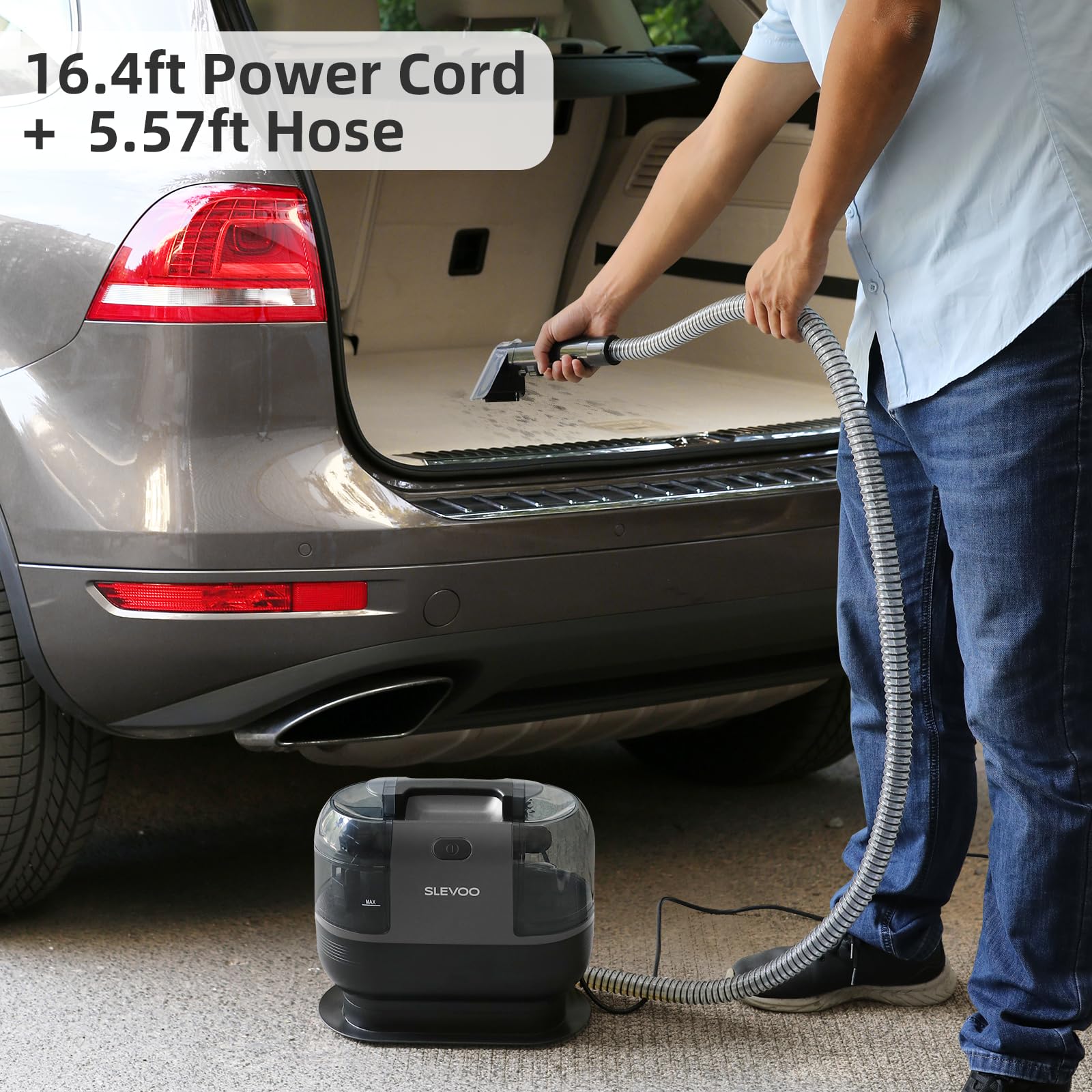 Carpet Cleaner Machine 12Kpa Strong Suction, 500W Powerful Motor, Portable Upholstery Cleaner for Pet Accident, Rugs, Carpet and Upholstery, Dark Gray