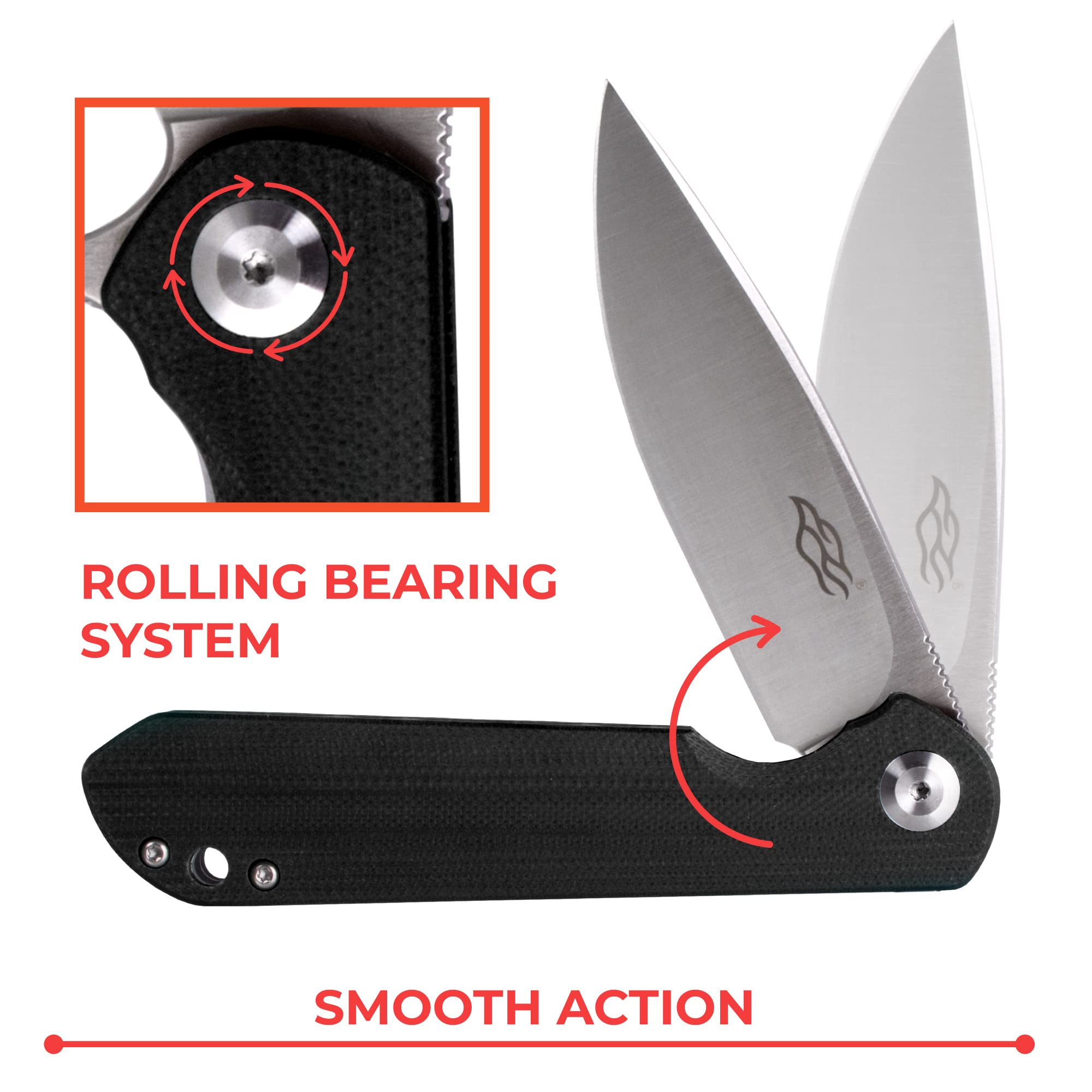 Ganzo Firebird FH41 BK D2 Steel Blade G10 handle Pocket Folding Knife EDC Tool