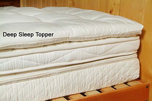 Holy Lamb Organics Quilted Wool Deep Sleep Mattress Topper - FULL