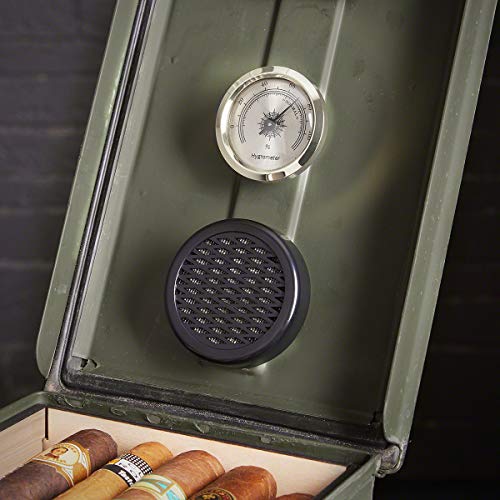 HomeWetBar American Heroes Personalized 50 Cal Cigar Humidor Military Gift (Custom Product)