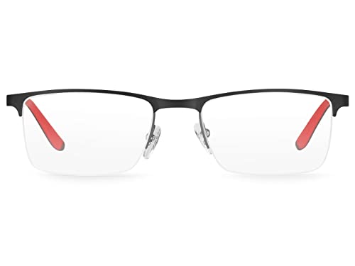 Carrera Men's 8810 Rectangular Prescription Eyewear Frames, Semi Matte Dark Ruthenium, 54mm, 19mm