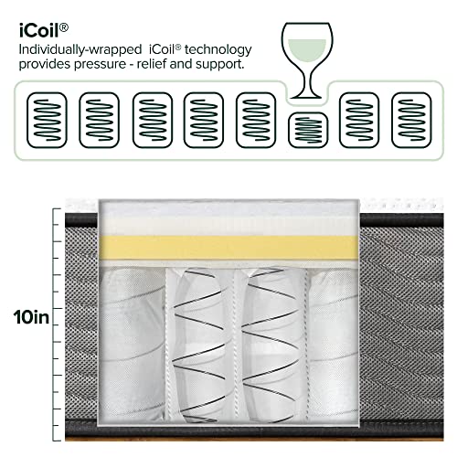 ZINUS 10 Inch Support Plus Pocket Spring Hybrid Mattress / Extra Firm Feel / Heavier Coils for Durable Support / Pocket Innersprings for Motion Isolation / Mattress-in-a-Box, Full