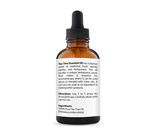 NaturoBliss 100% Pure(4 Fl Oz / 120 ml) -Undiluted Tea Tree Essential Oil, Therapeutic Grade - Perfect for Aromatherapy and Relaxation