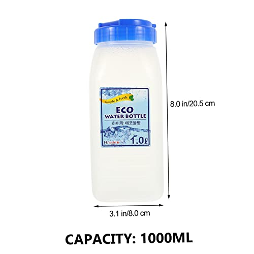 HOMSFOU Korean Style Cold Water Jug Clear Plastic Pitcher Glass Water Bottle Lemon Pitcher Plastic Water with Lid Orange Juice Beverage Pp Adorable Plastic Kettle Wattle Jug Milk Bottle
