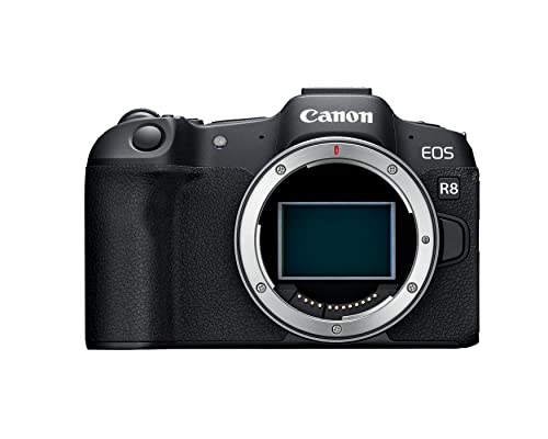 Canon EOS R8 Content Creator Kit, Full-Frame Mirrorless Camera, RF Mount, 24.2 MP, 4K Video, DIGIC X Image Processor, Compact, Lightweight, Smartphone Connection, Tripod Grip, Stereo Microphone