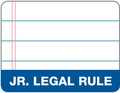 TOPS The Legal Pad Legal Pad, 5 x 8 Inches, Perforated, White, Narrow Rule, 50 Sheets per Pad, 5 Pads per Pack (75008)