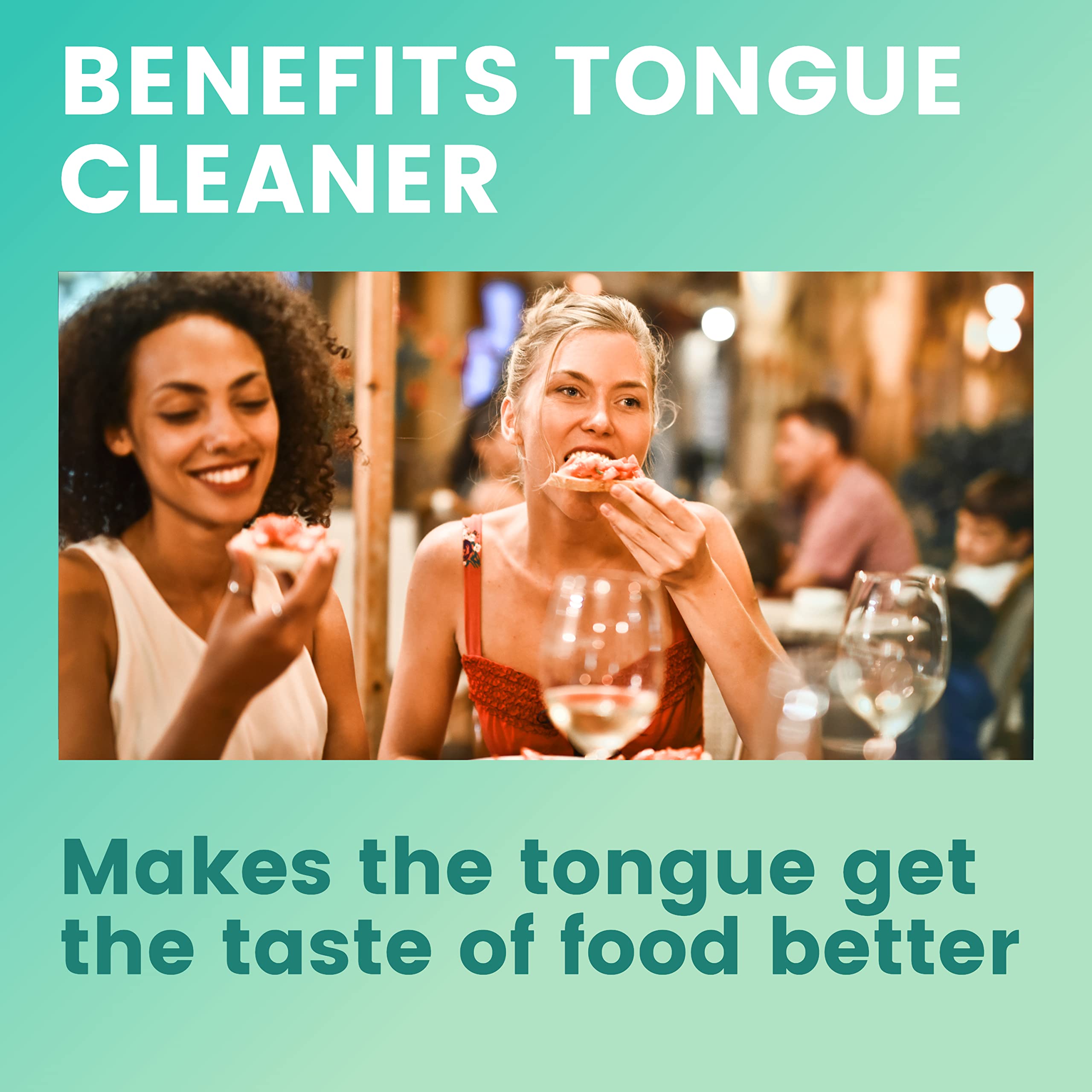 DENTISTE Tongue Scraper for Adults Plastic - Tongue Cleaner 2 Size in 1 - Tongue Scraper for Kids - Tongue Scraper Breathrx plastic, Bad Breath Treatment for Adults