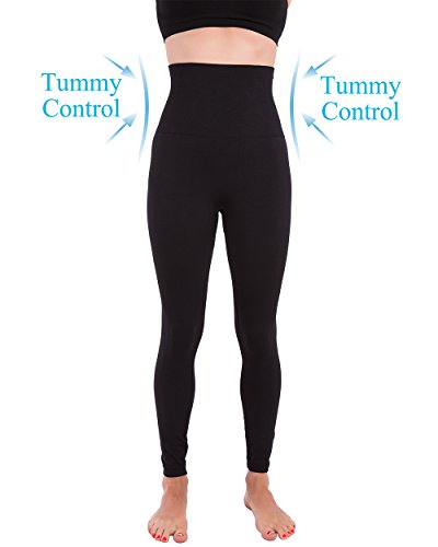 Homma Activewear Thick High Waist Tummy Compression Pants Slimming Body Yoga Leggings Postpartum Pants Black S