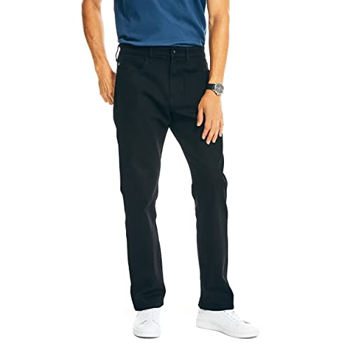 Nautica mens Nautica Vintage Straight Stretch Denim Jeans, Black Ink, 32 US