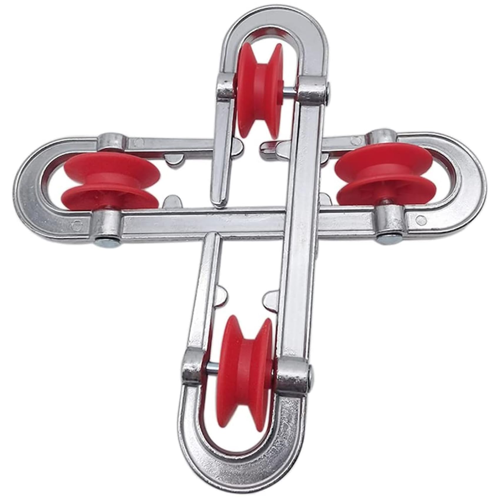 Laqerjc Clotheslines Clothesline Spreader 2Pcs Aluminium Heavy Duty Outdoor Clothes Line Separator Pulley for Long Clothesline and Heavy Loads