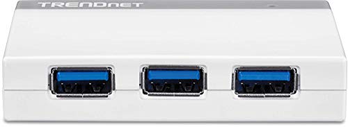 TRENDnet 4-Port USB 3.0 Ultra-Mini Hub, 1M (3ft. USB 3.0 Cable), Up to 5Gbps, Power Adapter Included, Plug &Play, Backwards Compatibility with USB 2.0/USB 1.1, TU3-H4