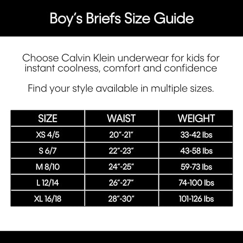 Calvin Klein Boys' Little Modern Cotton Assorted Briefs Underwear, 3 Pack, Blue/Marl/Samb, Large
