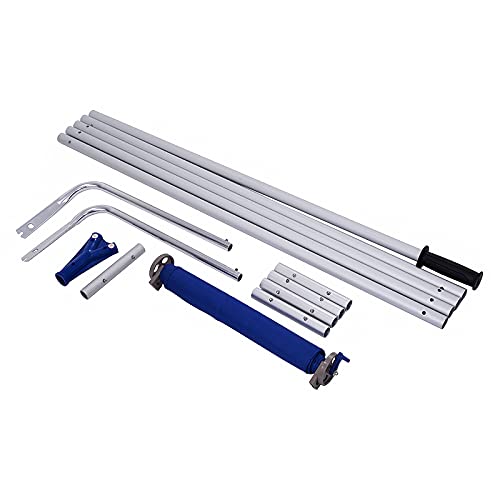 DORTALA 20FT Snow Roof Rake, Adjustable Telescoping Snow Shovel Rake, Practical Lightweight Roof Rakes for Snow Removal, Ideal for Long or Low-Pitched Roofs Snow Removal