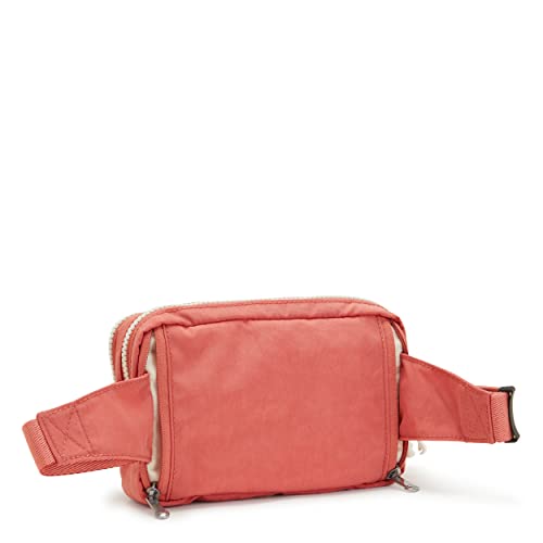 Kipling Women's Abanu Multi Crossbody Bag, Lightweight, Adjustable Nylon Waist Pack, Vintage Pink