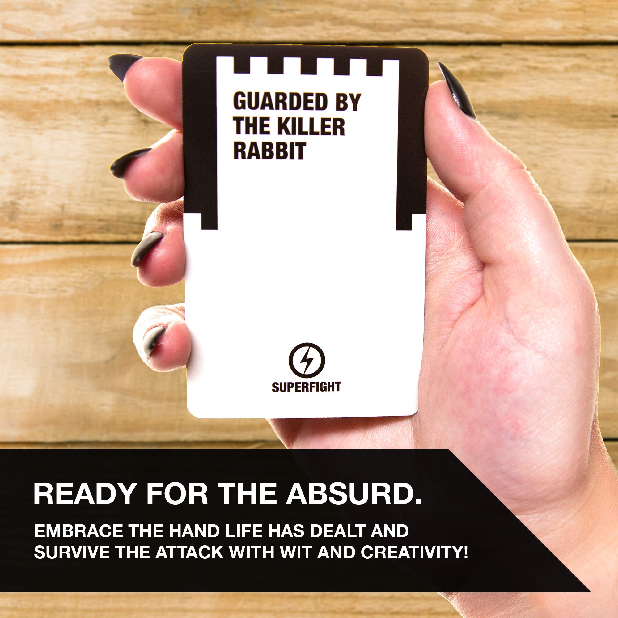 Skybound Superfight Fortress Mode Expansion Deck : 100 Cards for The Game of Absurd Arguments | for Kids, Teens, and Adults, 3 or More Players | Ages 8 and Up