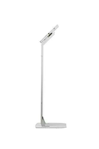 Locking Floor Stand - CTA Premium Large Locking Floor Stand Kiosk with Steel Body and Heavy-Duty Locking Enclosure with Keys for iPad Pro 12.9", Surface Pro 3, 4, 5, 6, 7, 8, X (PAD-PLSW) - White