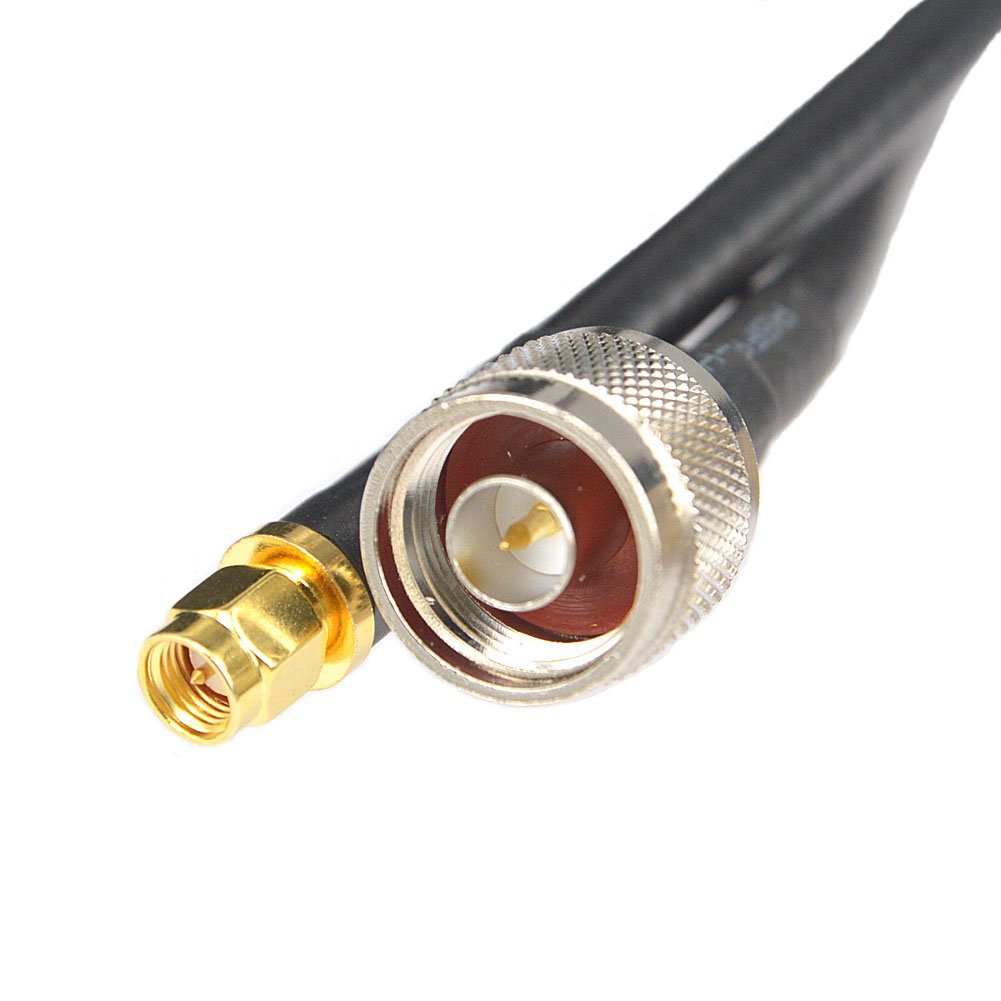 onelinkmore Lora Antenna Cable N Male to SMA Male Coax Cable 32ft 50ohm 5D-FB OD7.5 Low-Loss Extension Cable SMA to N Ultra Low Loss Cable for CDMA GSM DCS 3G 4G Mobile Signal Booster Repeater