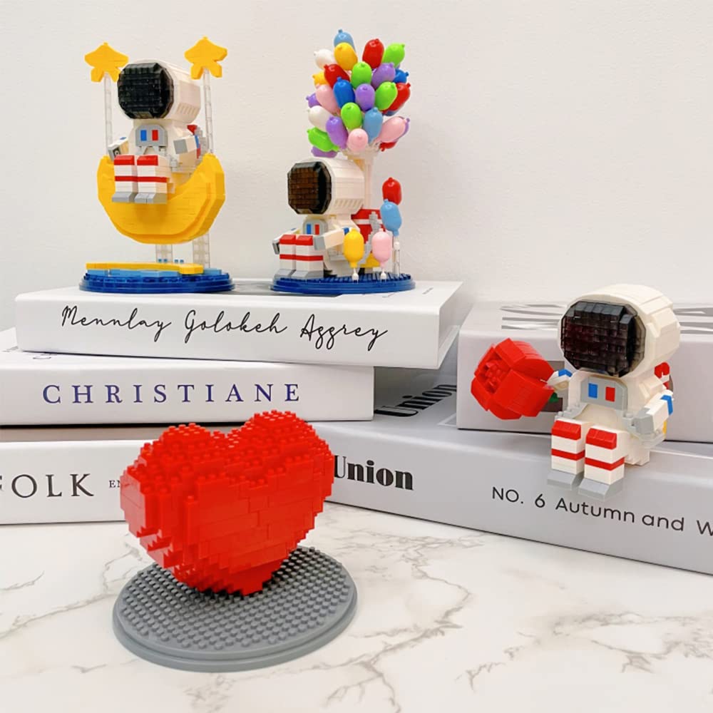 Uvini Building Blocks Astronaut Model with Light STEM Building Toy Micro Blocks for Adults or Teens Gifts Balloons Spaceman Mini Blocks Set DIY Bricks Toys 670 PCS, 00879