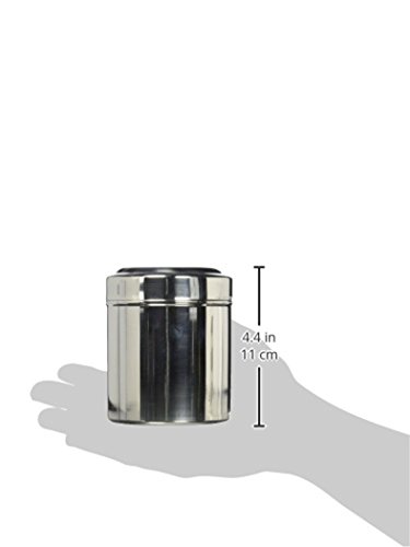 nu steel Gloss Decorative Stainless Steel Bathroom Vanity Countertop Storage Organizer Canister Jar for Cotton Swabs, Rounds, Balls, Makeup Sponges, Bath Salts, Shiny Mirror