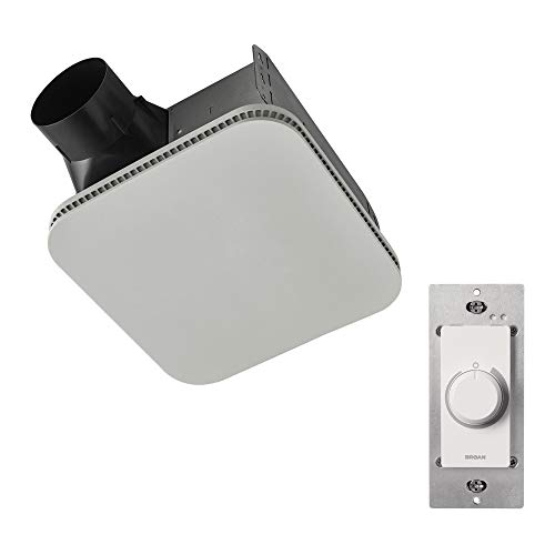Broan-NuTone AER110KA Ventilation Fan with Infinitely Adjustable Speed Control Switch and Roomside Installation, 110 CFM