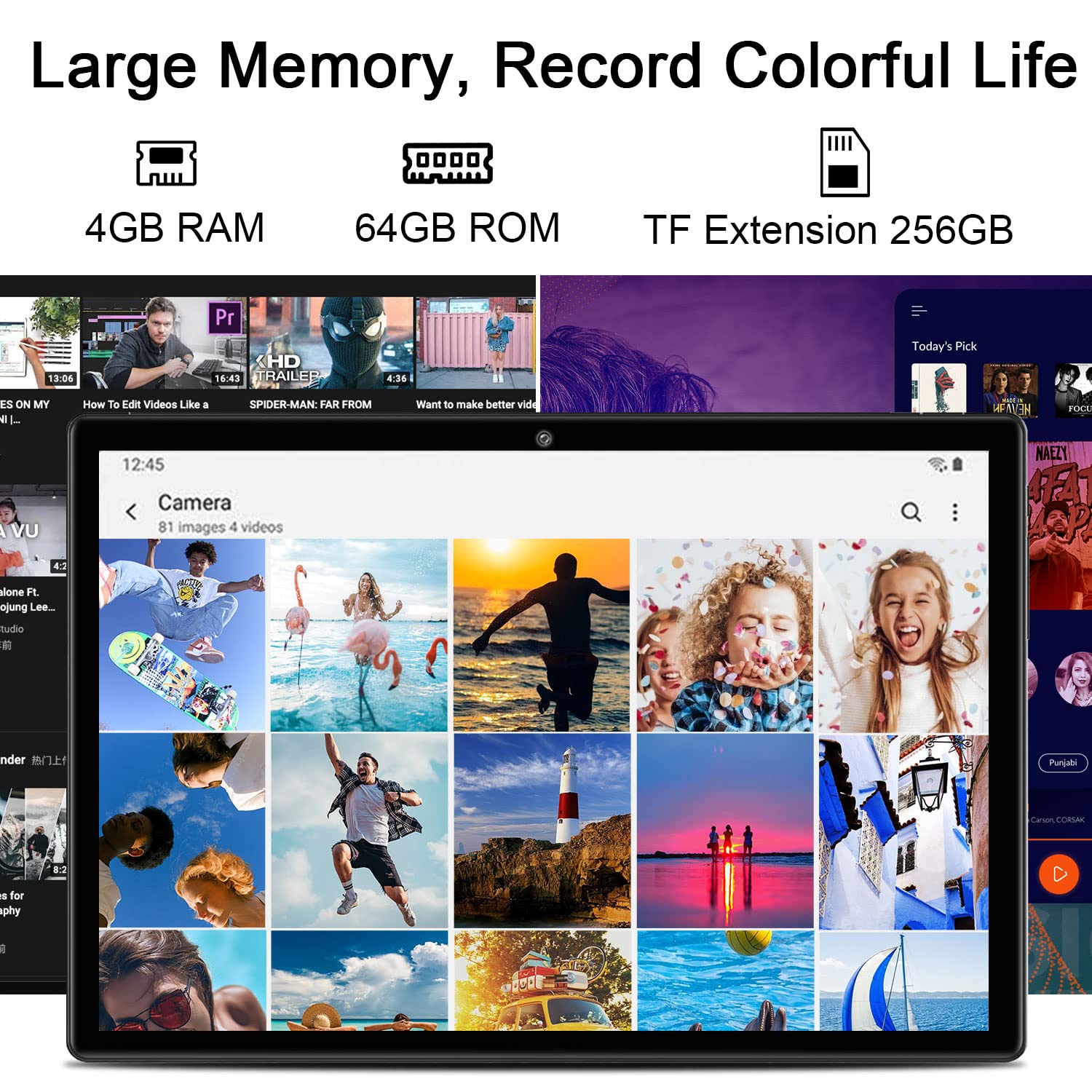 DUODUOGO 2023 Tablet Android 11.0 Tablet, 64GB ROM 256GB Expand, Octa Core Tablets,10 inch Tablet HD, GMS Certified WiFi Tablet, 6000mAh, Dual Camera, Support Bluetooth Tablet Pc (Gray), DGO-S9