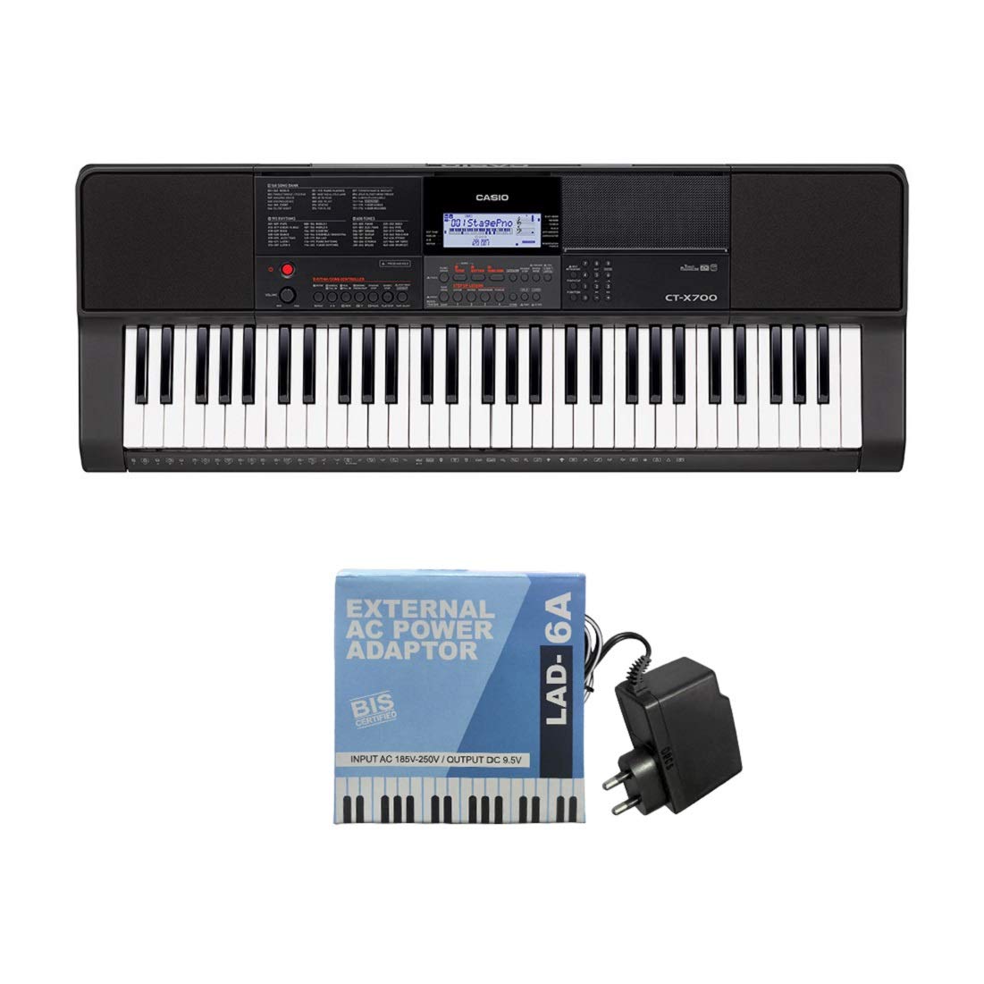 Casio CT-X700 61-Key Portable Keyboard and M-Audio SP-2 - Universal Sustain Pedal with Piano Style Action For MIDI Keyboards, Digital Pianos & More