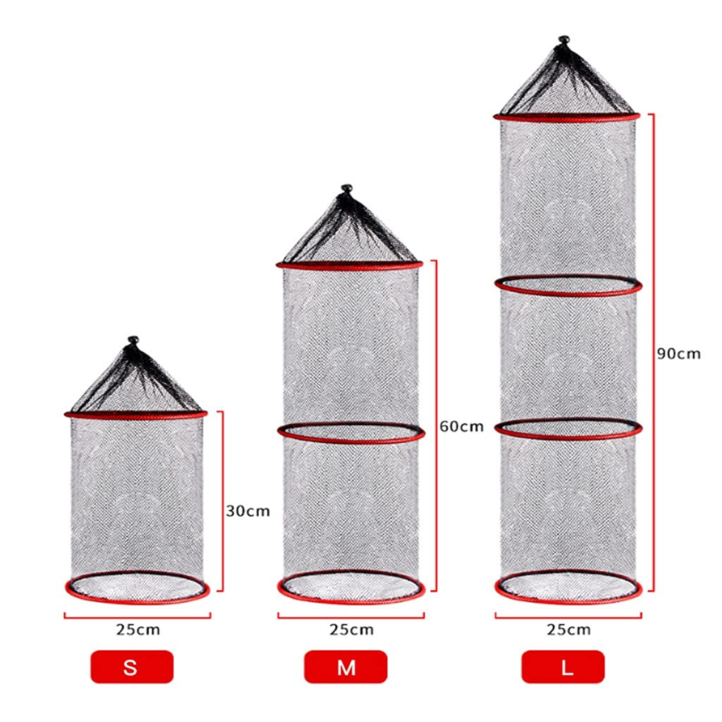 DLOETT Portable Fishing Network Automatic Floating Fishing Net Cage Folding Crab Crawdad Shrimp Minnow Bait Trap Cast Fish Net (Color : 90cm)