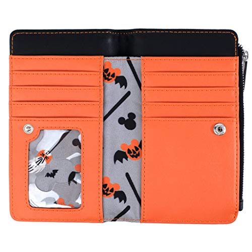 Loungefly Disney Mickey and Minnie Mouse All Over Print Halloween Flap Wallet