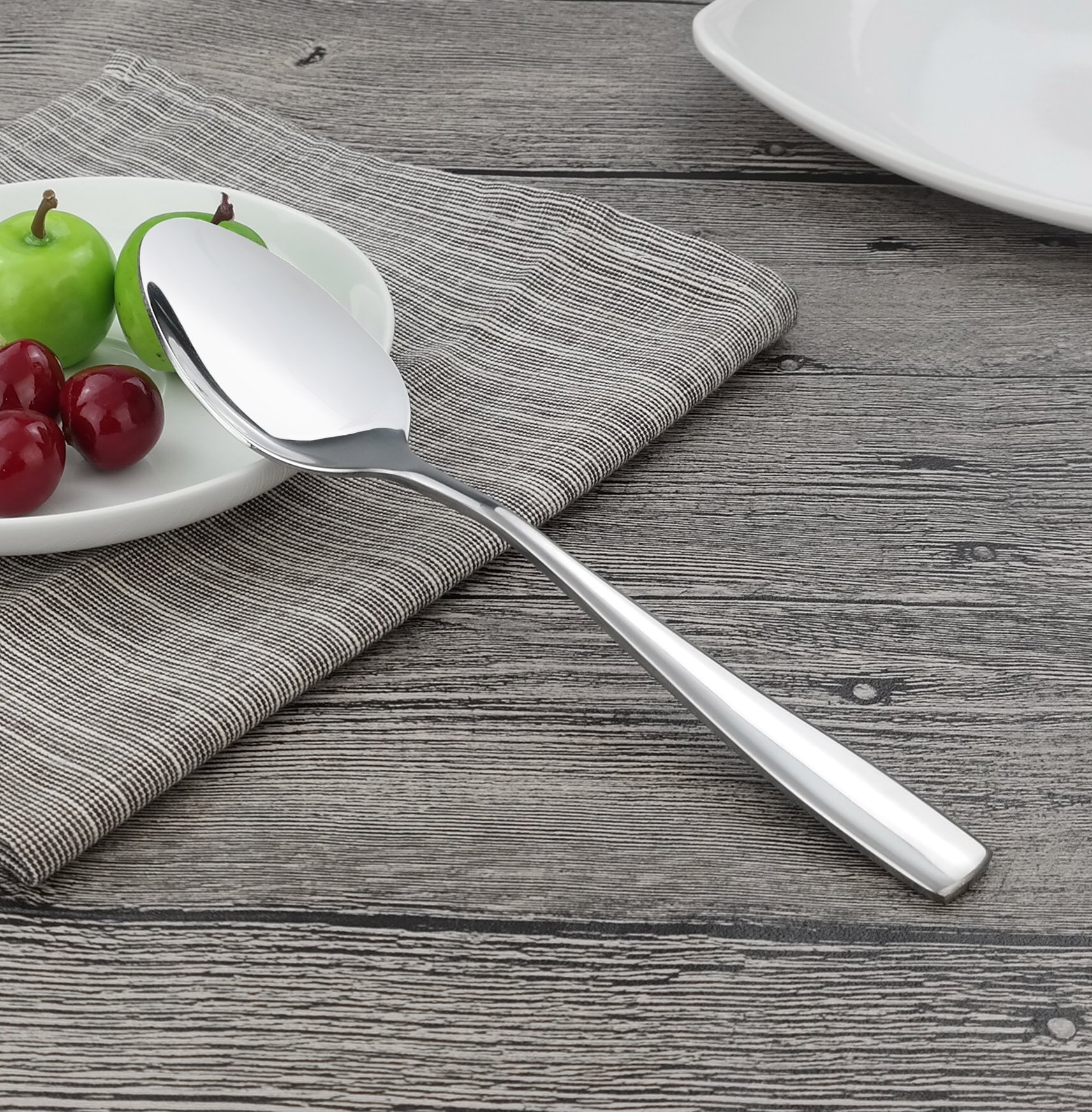 HOMMP 16-Piece Stainless Steel Dessert Spoons